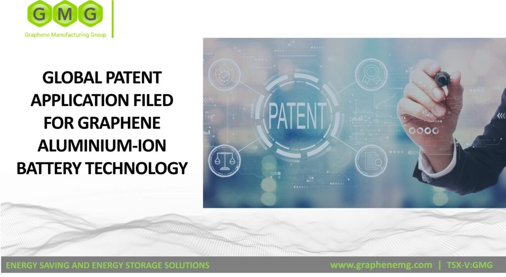 GLOBAL PATENT APPLICATION FILED FOR GRAPHENE ALUMINIUM-ION BATTERY ...