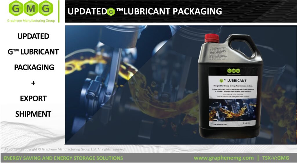 UPDATED G® LUBRICANT PACKAGING + EXPORT SHIPMENT – Graphene ...